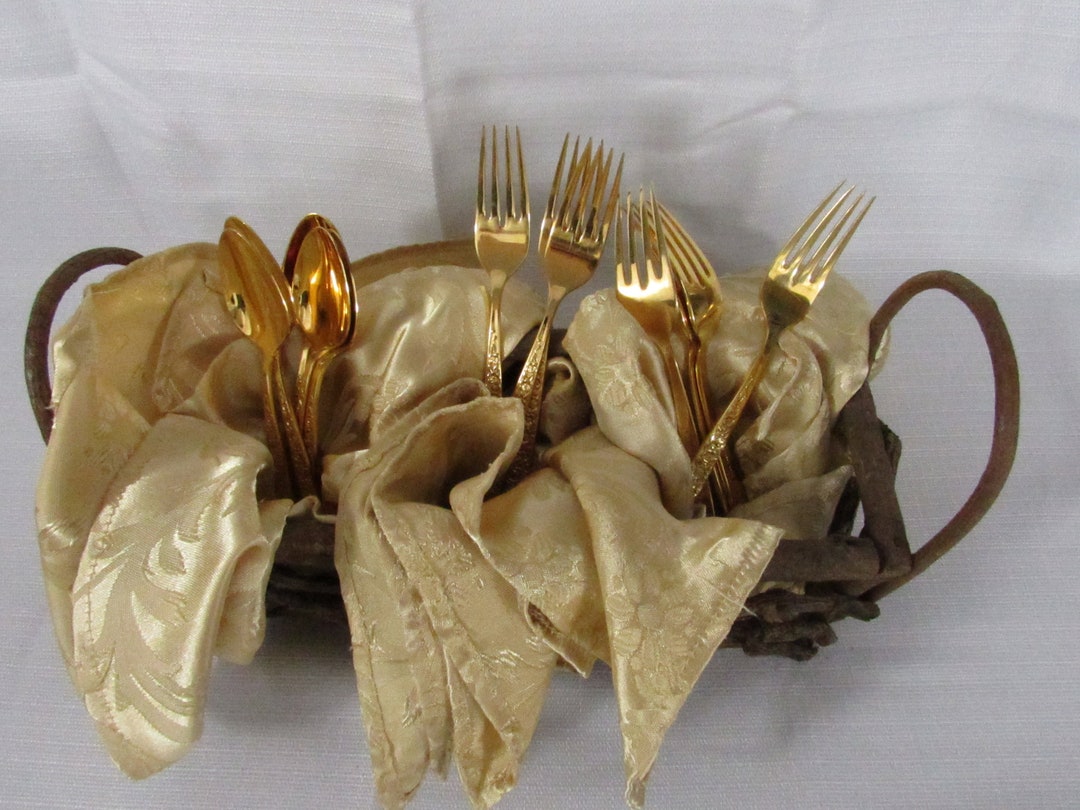 Rustic Twig Basket Tree Branch Basket Silverware Caddy - Etsy