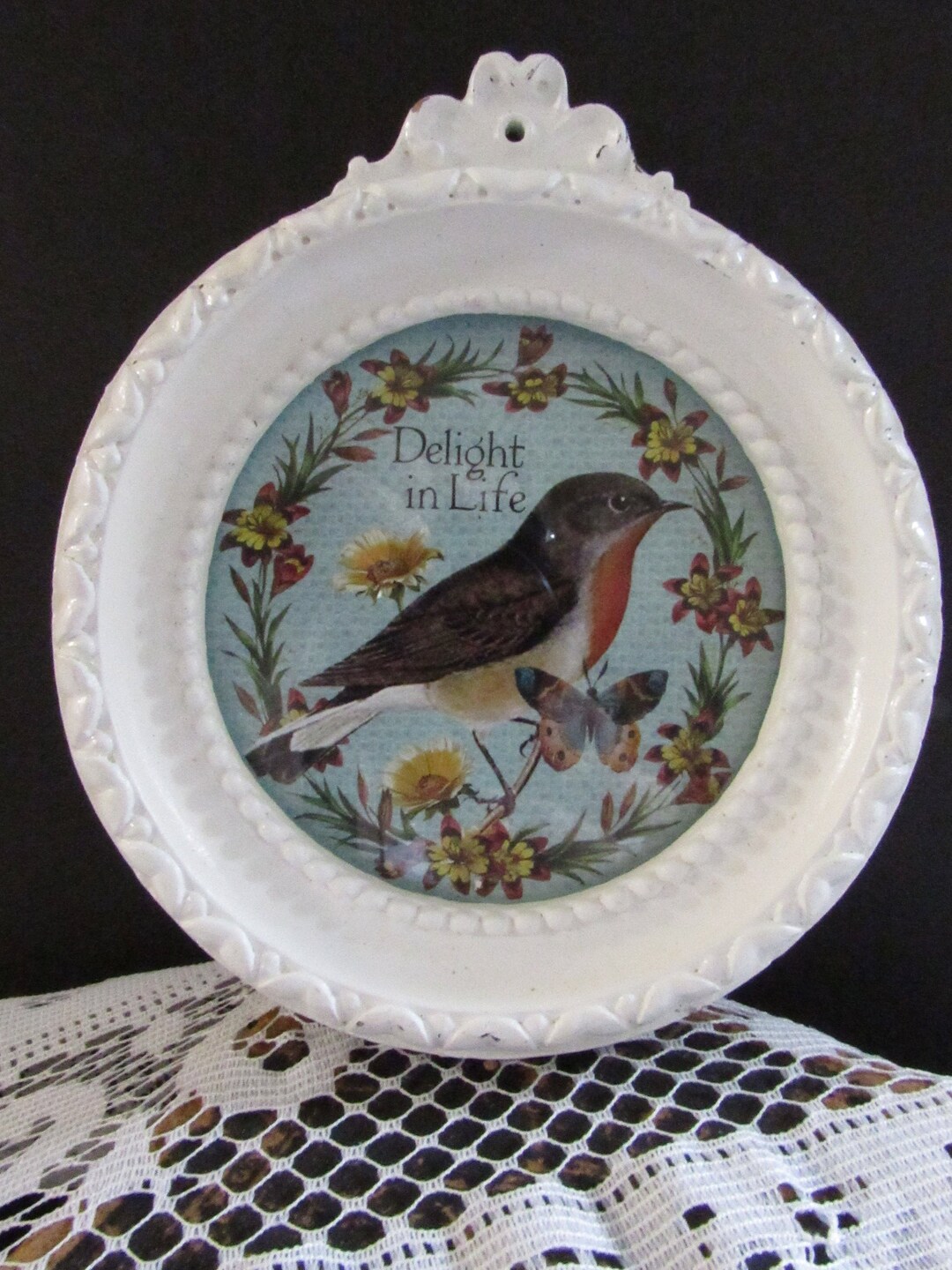 Vintage Framed Bird Wall Hanging Upcycle - Etsy