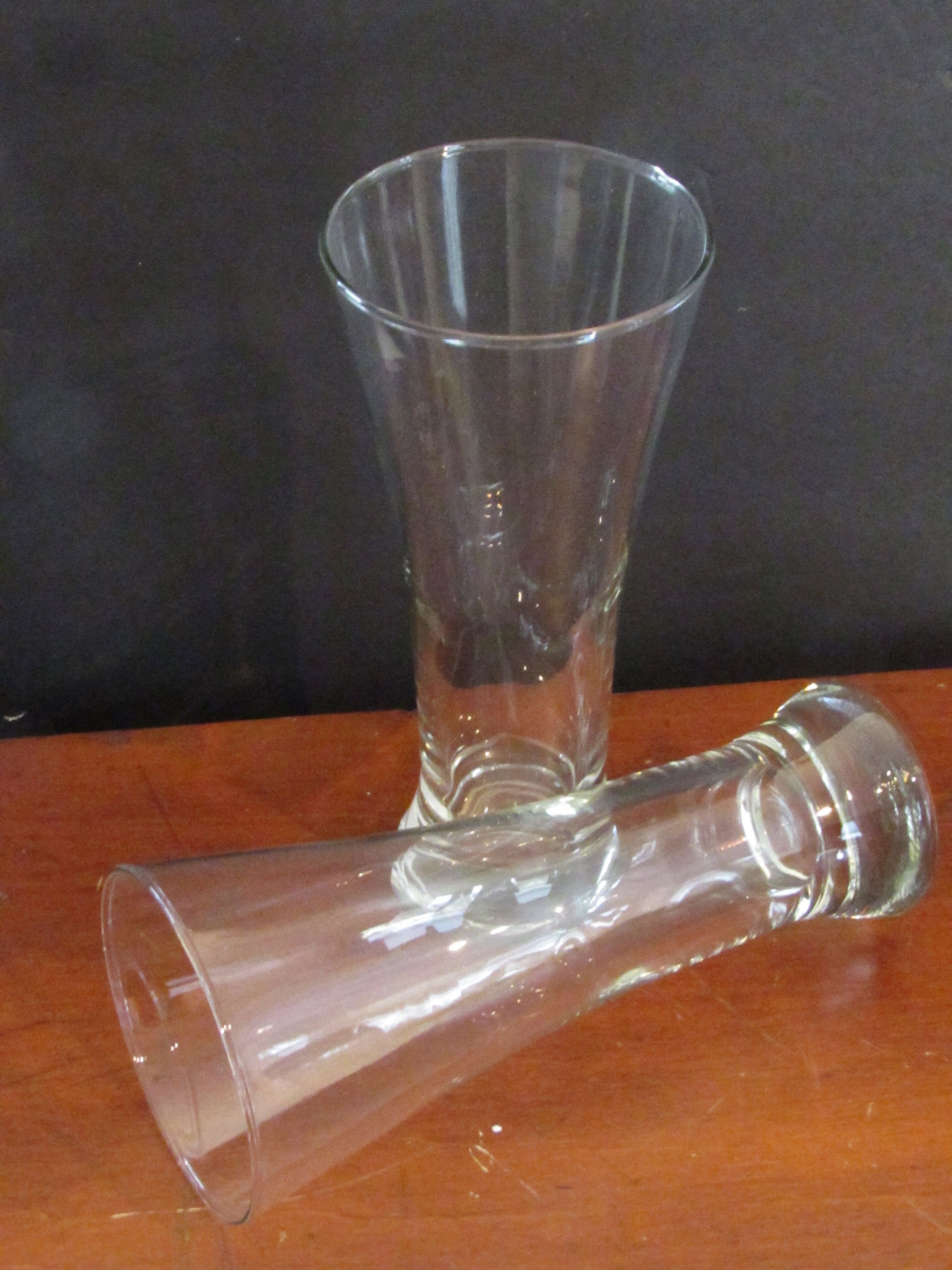 Vintage FOOTED PILSNER Glass Craft BEER Glassware Set of 2 4 - Etsy