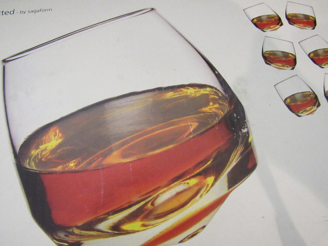 Vintage Set of 6 Rocking Rocks Glasses Sagaform Whiskey Glasses in ...