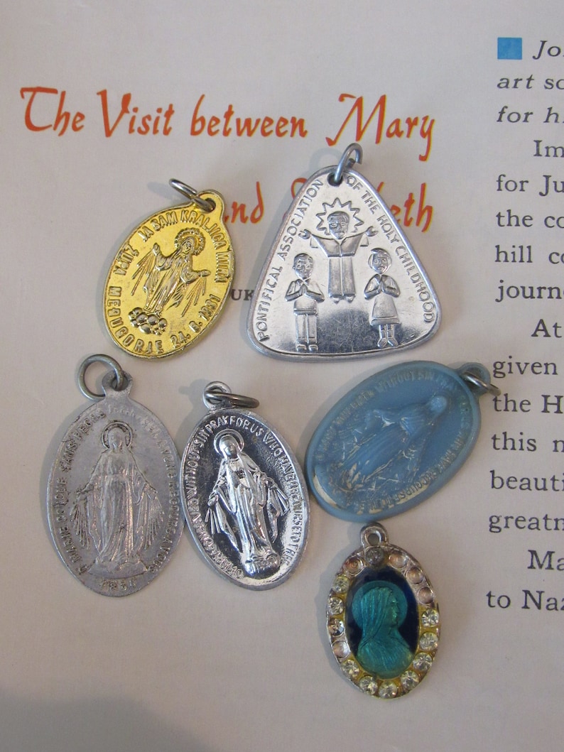 Vintage Medals Religious Iconic Relics Religious Set of 6 - Etsy