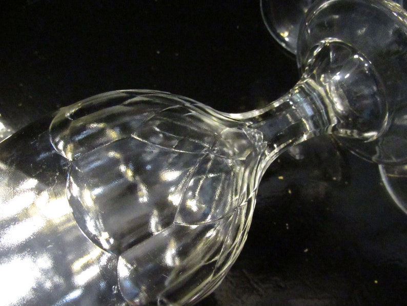 Vintage Pressed Glass Goblets EAPG Set of 4 Footed Chalice/cocktails ...
