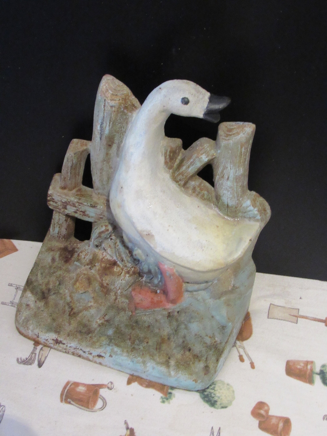 Antique Cast Iron Goose/duck Door Stop Rusty RARE - Etsy