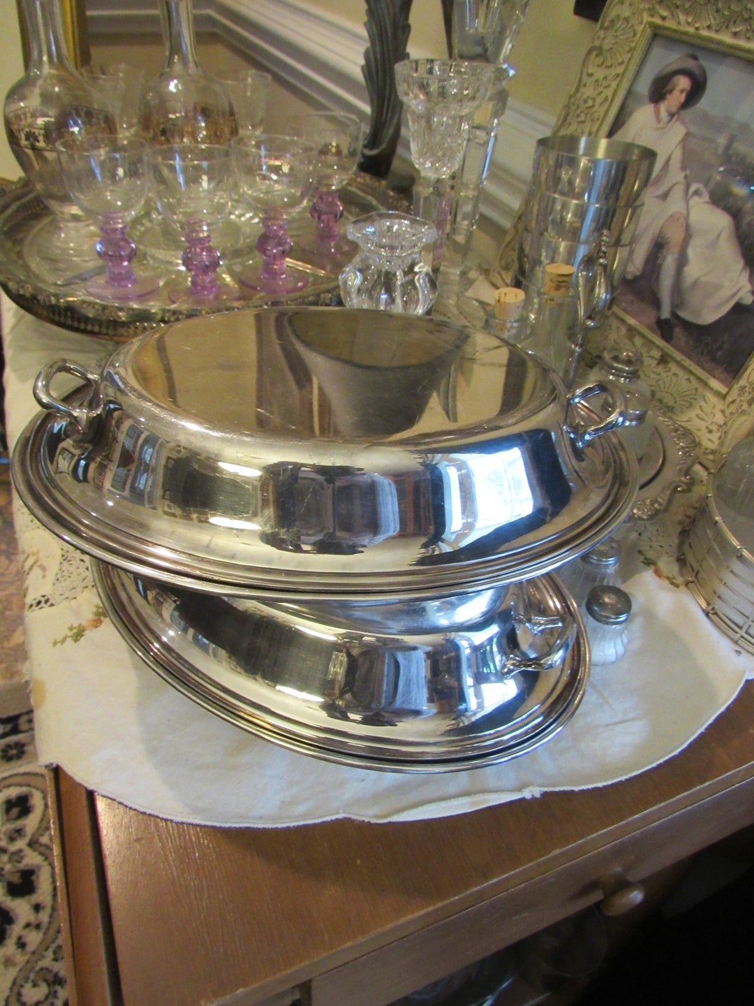 Vintage Silverplate GORHAM Colonial Casserole Dish With Lid EACH SET - Etsy