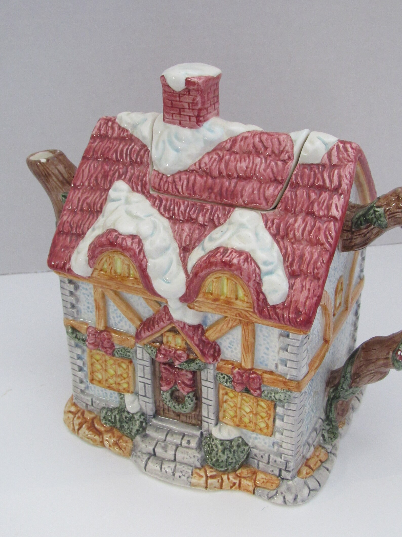 Vintage Musical English Cottage HOUSE TEAPOT Music Box - Etsy