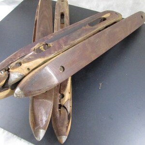 Antique Wooden Weaving Shuttles Metal Tip Textile Loom Industrial ...
