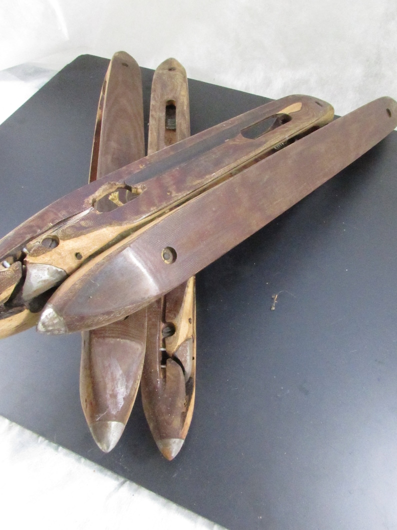 Antique Wooden Weaving Shuttles Metal Tip Textile Loom - Etsy