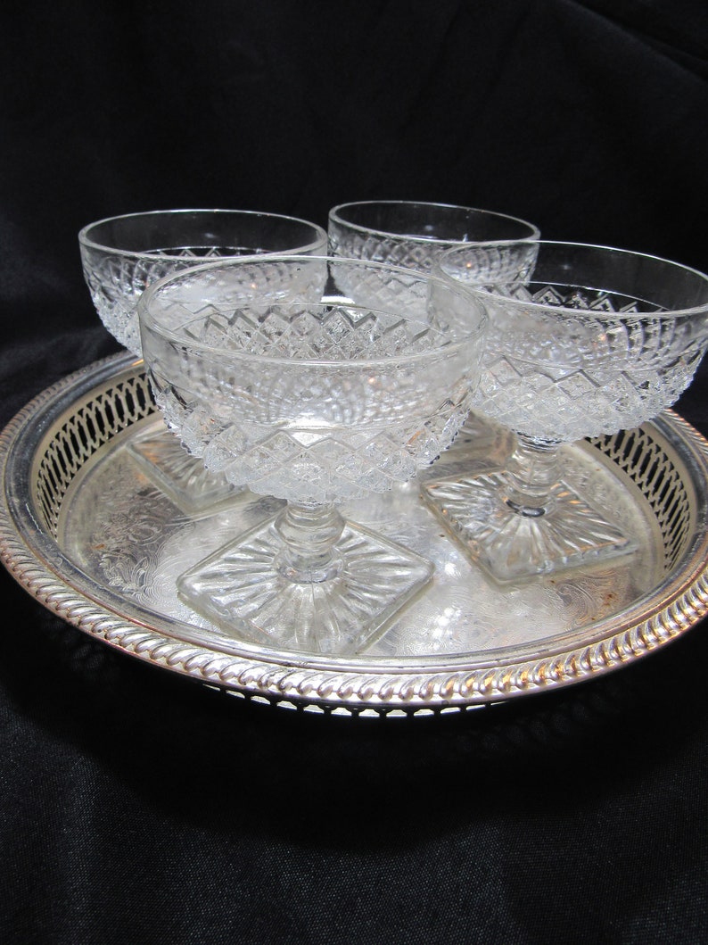 Vintage EAPG Coupes Westmoreland English Hobnail Low Sherbet Dessert ...