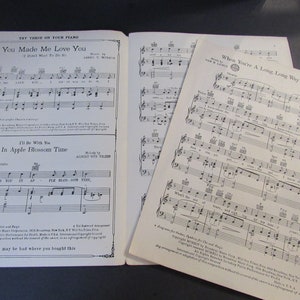 Antique Piano Sheet Music EACH Frameable Paper Ephemera EACH - Etsy