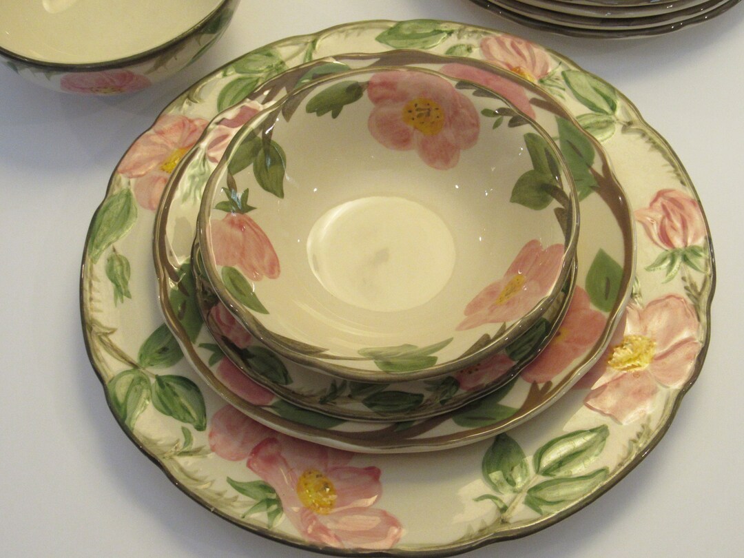 Vintage Franciscan Desert Rose Dinnerware Various Pieces Plates Bowls ...