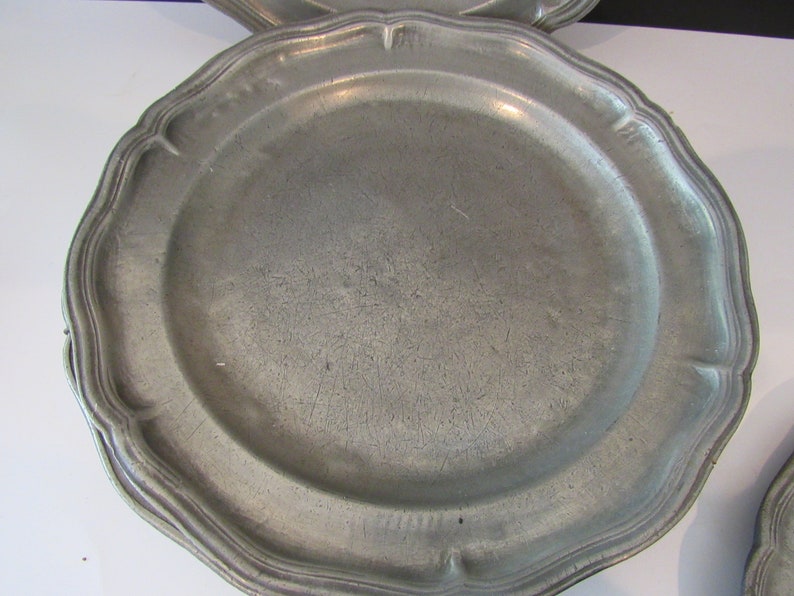 Antique PRIMITIVE 18th Century French Pewter Plate EACH 11 In - Etsy