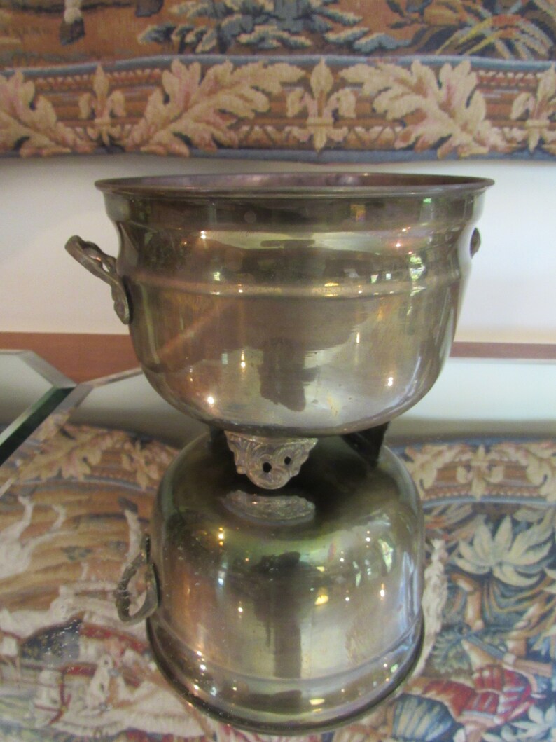 Vintage Solid Brass Footed Cache Pot Planter - Etsy