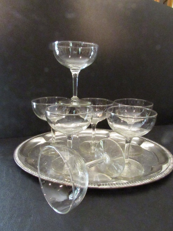 Vintage Coupe Glasses Set of 3 or Set of 4 Coupes Craft - Etsy