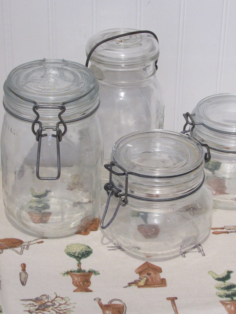Vintage Crock French Bell Jar Metal Latch Bail Wire Farmhouse - Etsy