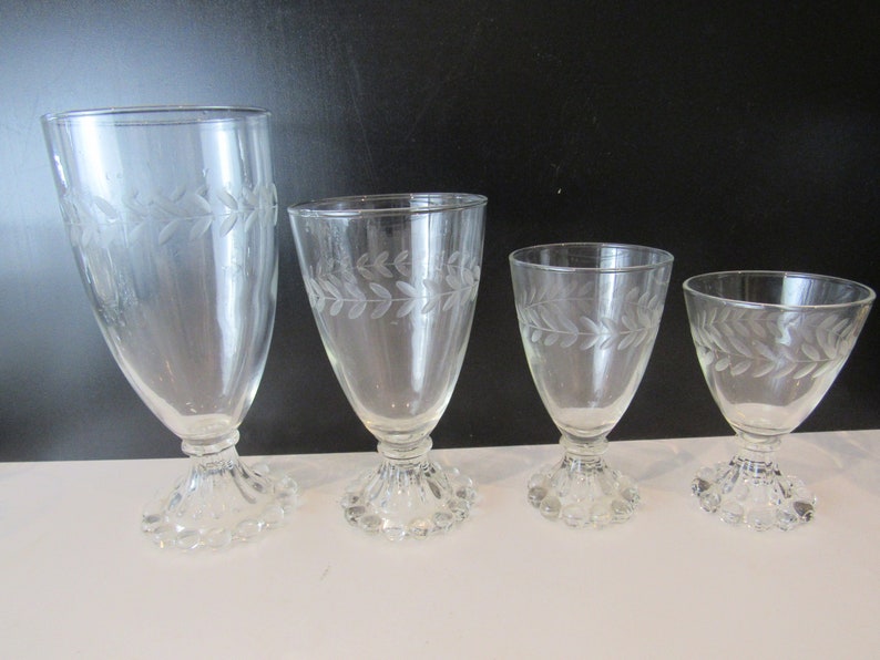 Vintage Anchor Hocking Etched Laurel BERWICK Boopie Beaded - Etsy