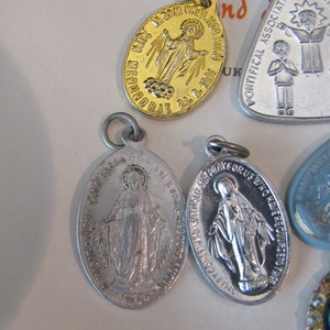 Vintage Medals Religious Iconic Relics Religious Set of 6 Pendants ...