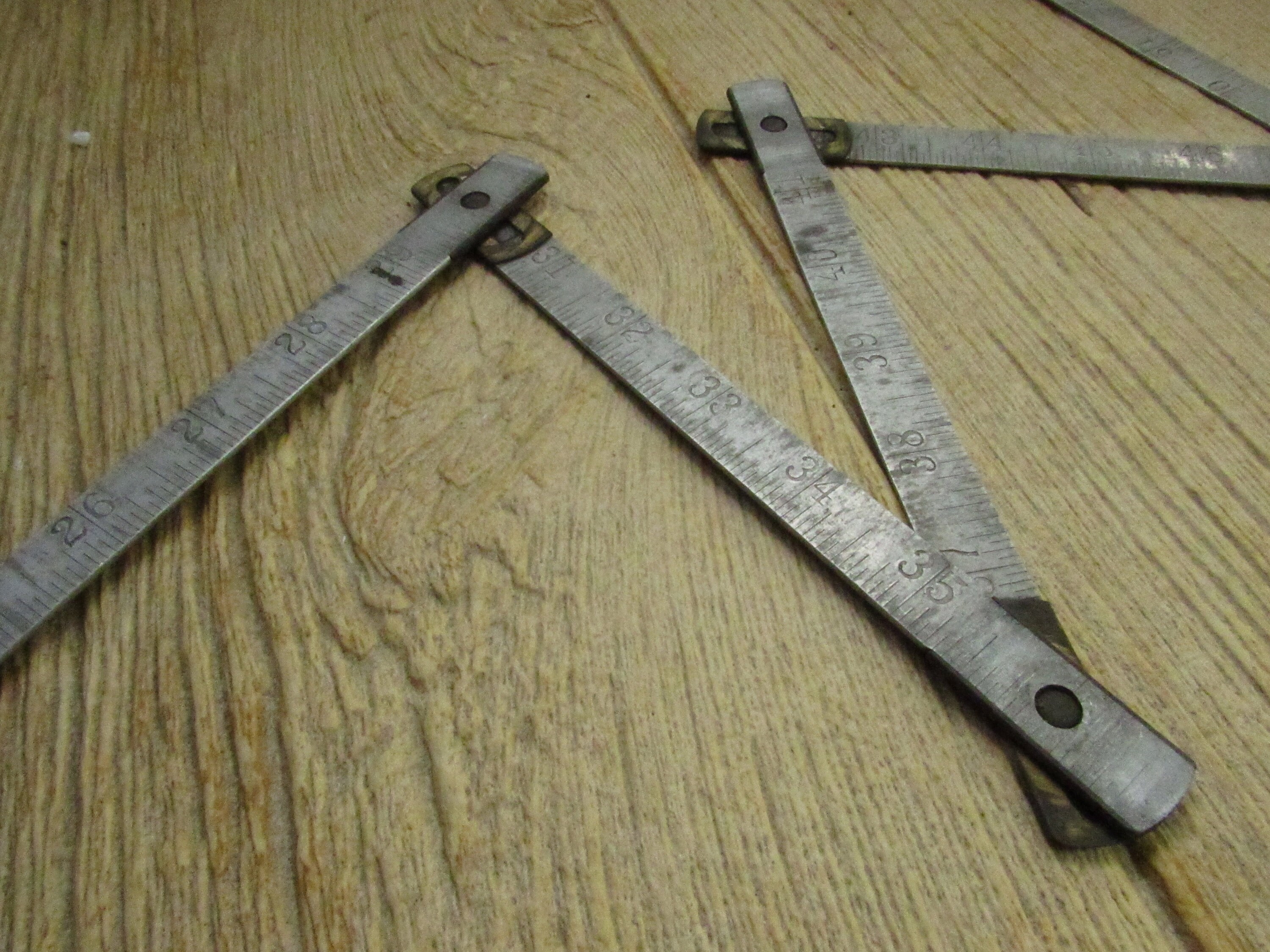 Vintage Metal Folding Ruler Zig Zag Measuring Tape the - Etsy