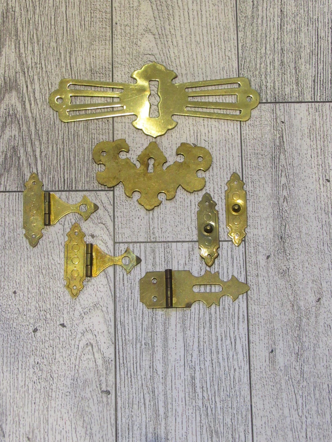 Vintage Brass Key Hole Surround Brass Hinges Small Box Parts EACH - Etsy