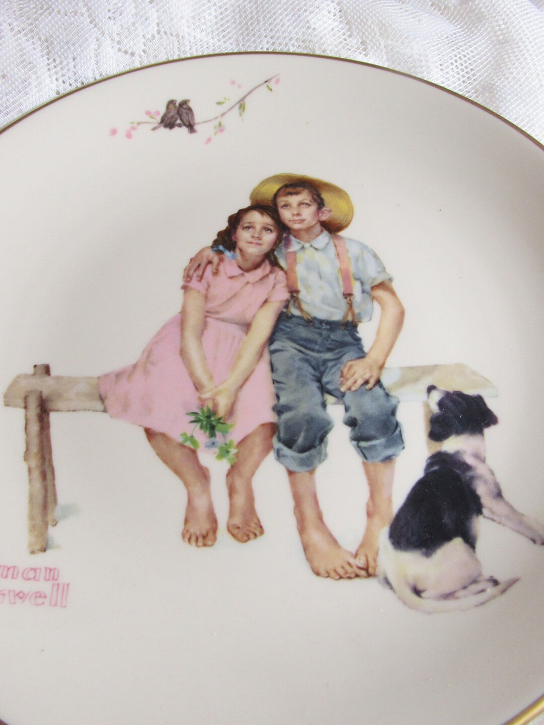 Vintage Norman Rockwell Spring Sweet Serenade Collectible Porcelain ...