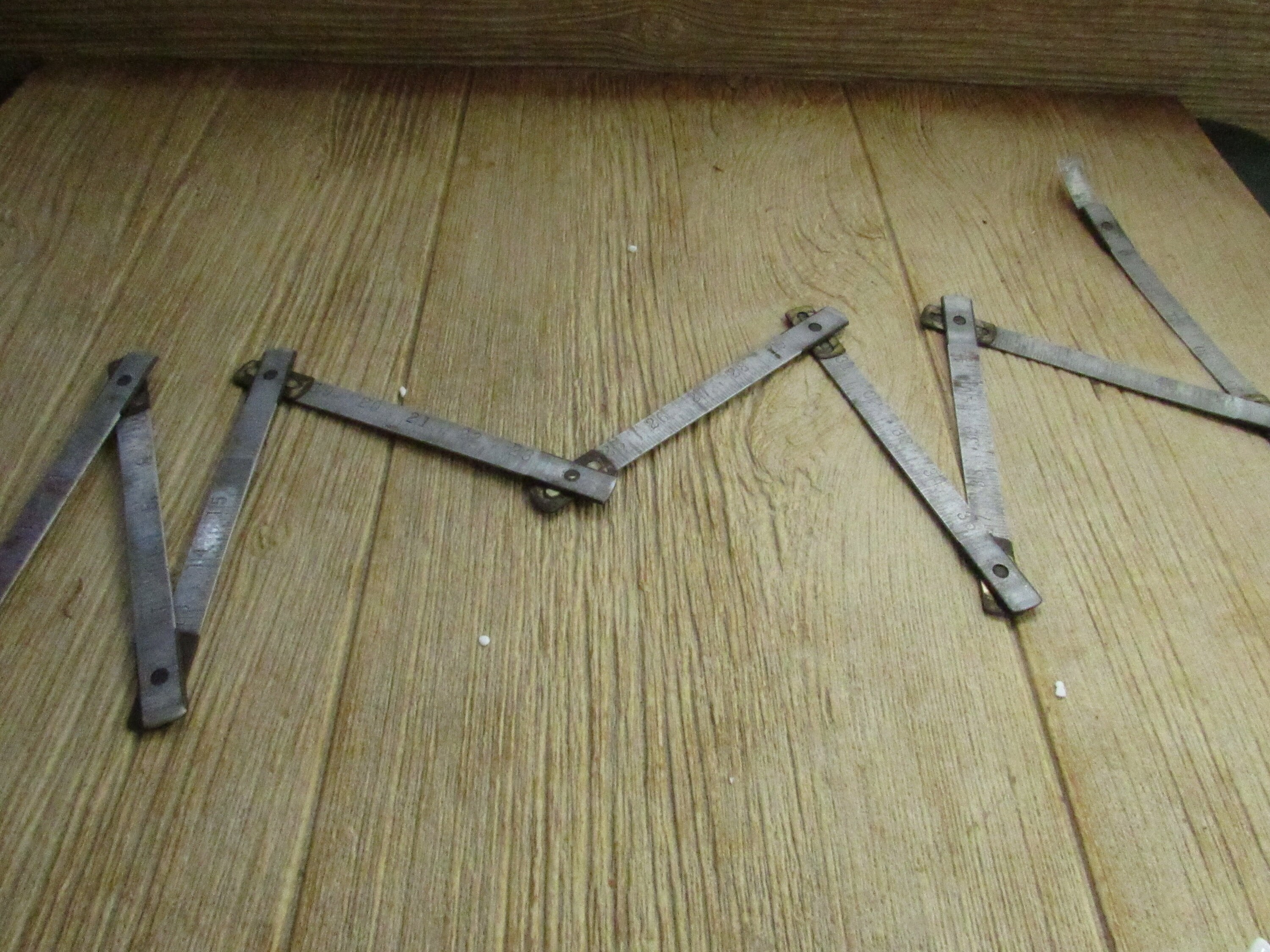 Vintage Metal Folding Ruler Zig Zag Measuring Tape the - Etsy