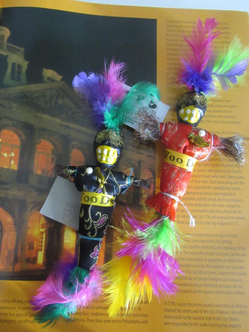 Vintage Hand Painted Voodoo Doll EACH NOLA Good Luck Bad Luck White ...