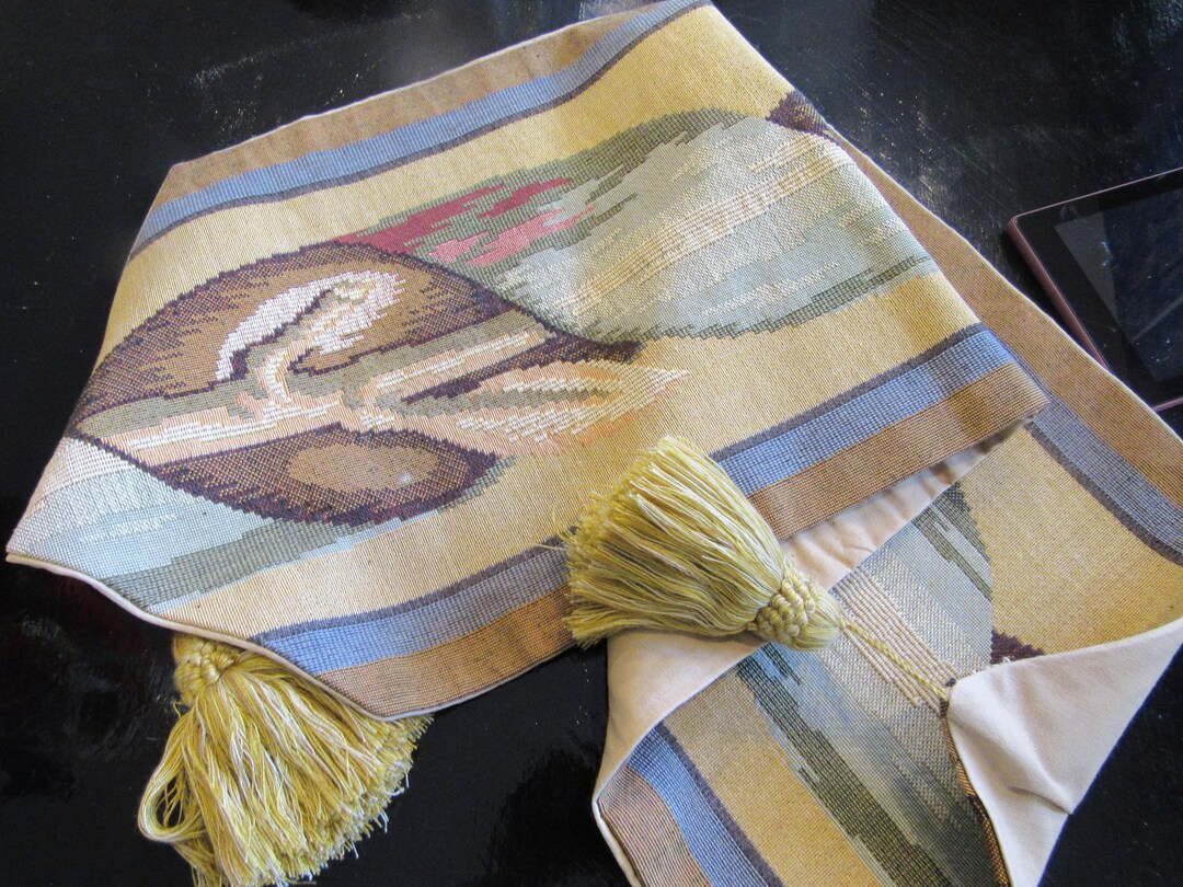Vintage French Jules Pansu Designer Jacquard Tapestry Table Runner - Etsy