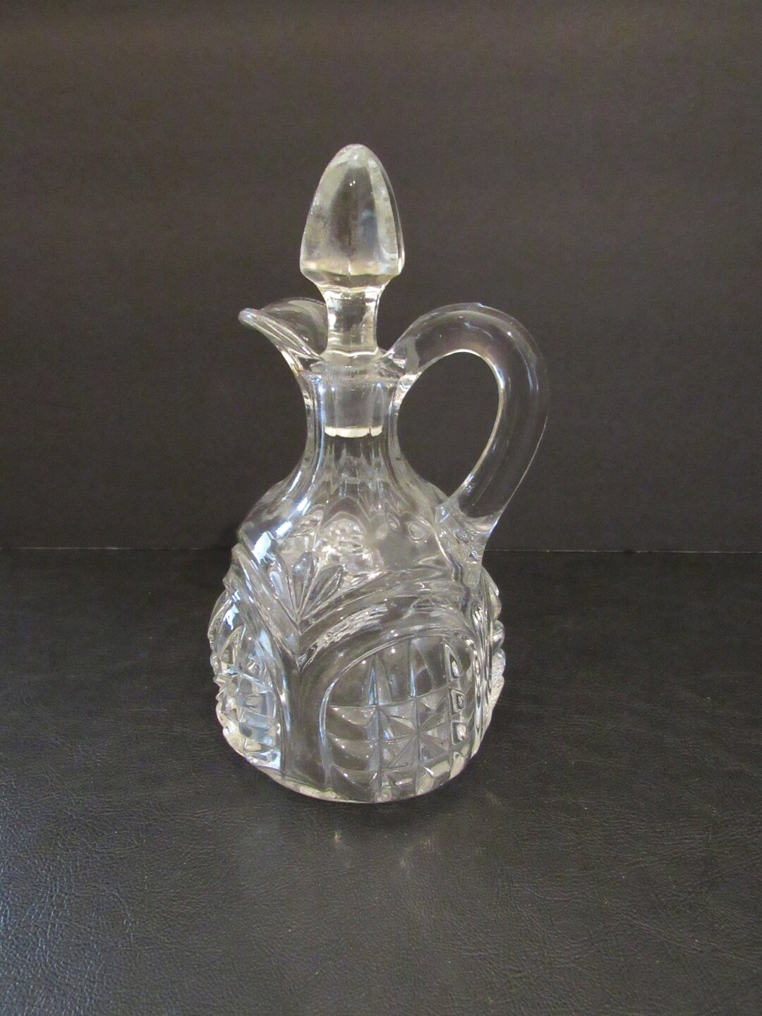 Vintage Cut Glass Cruet With Lid Victorian Tabletop Serving Piece - Etsy