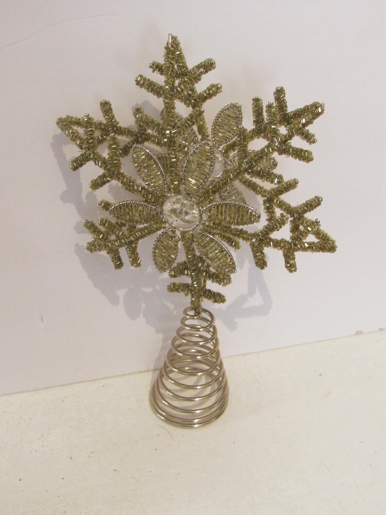 Vintage Beaded Christmas Tree Topper - Etsy