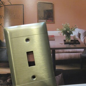 Vintage Gold Metal Switchplate Receptacles Gold Metal Switch Plate Home ...