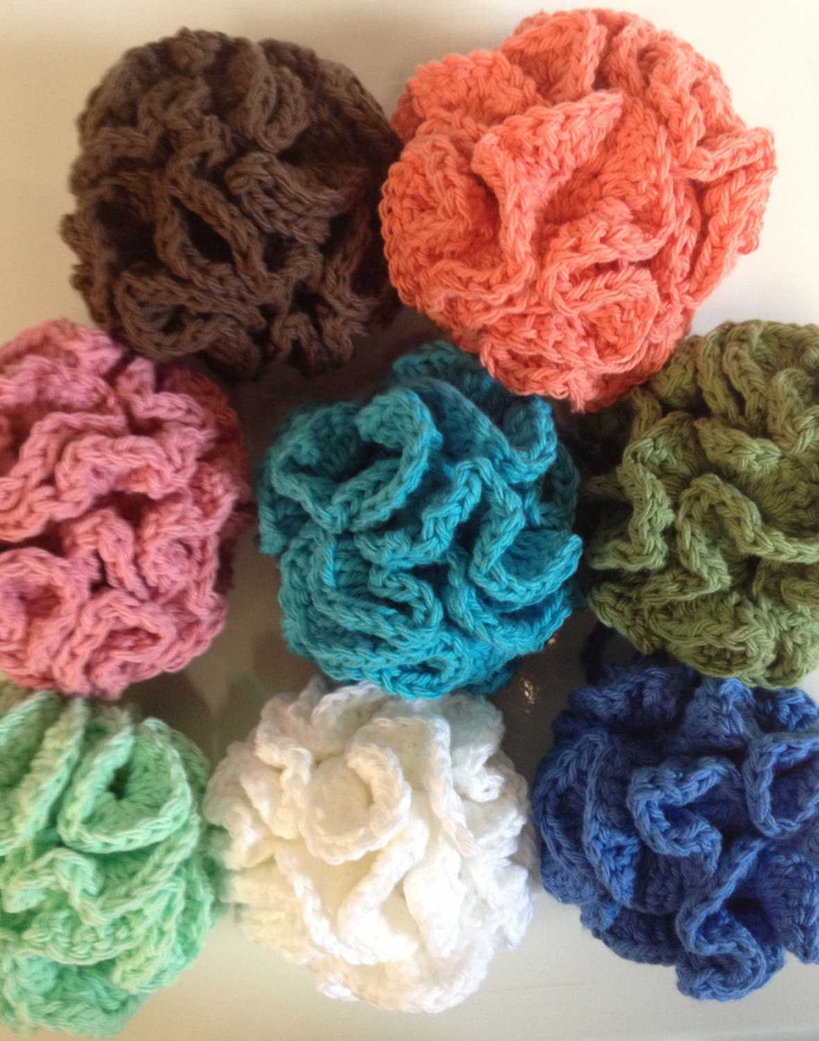 Hand Crocheted Cotton Loofah Loofa in Multiple Colors Bath | Etsy