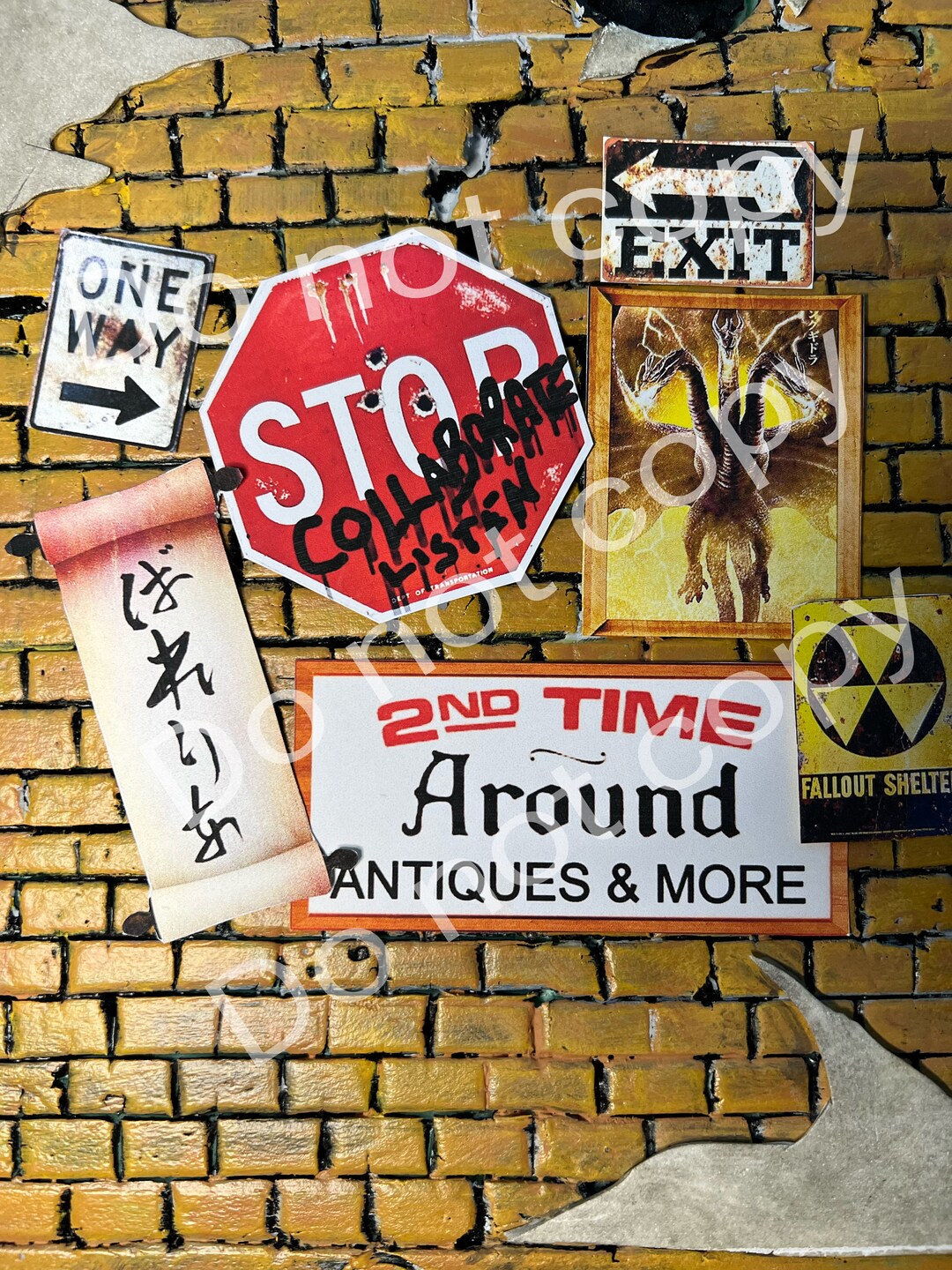 Sewer Lair Movie Turtles STICKERS Prop Set Dio Display Neca 1/12 Scale ...