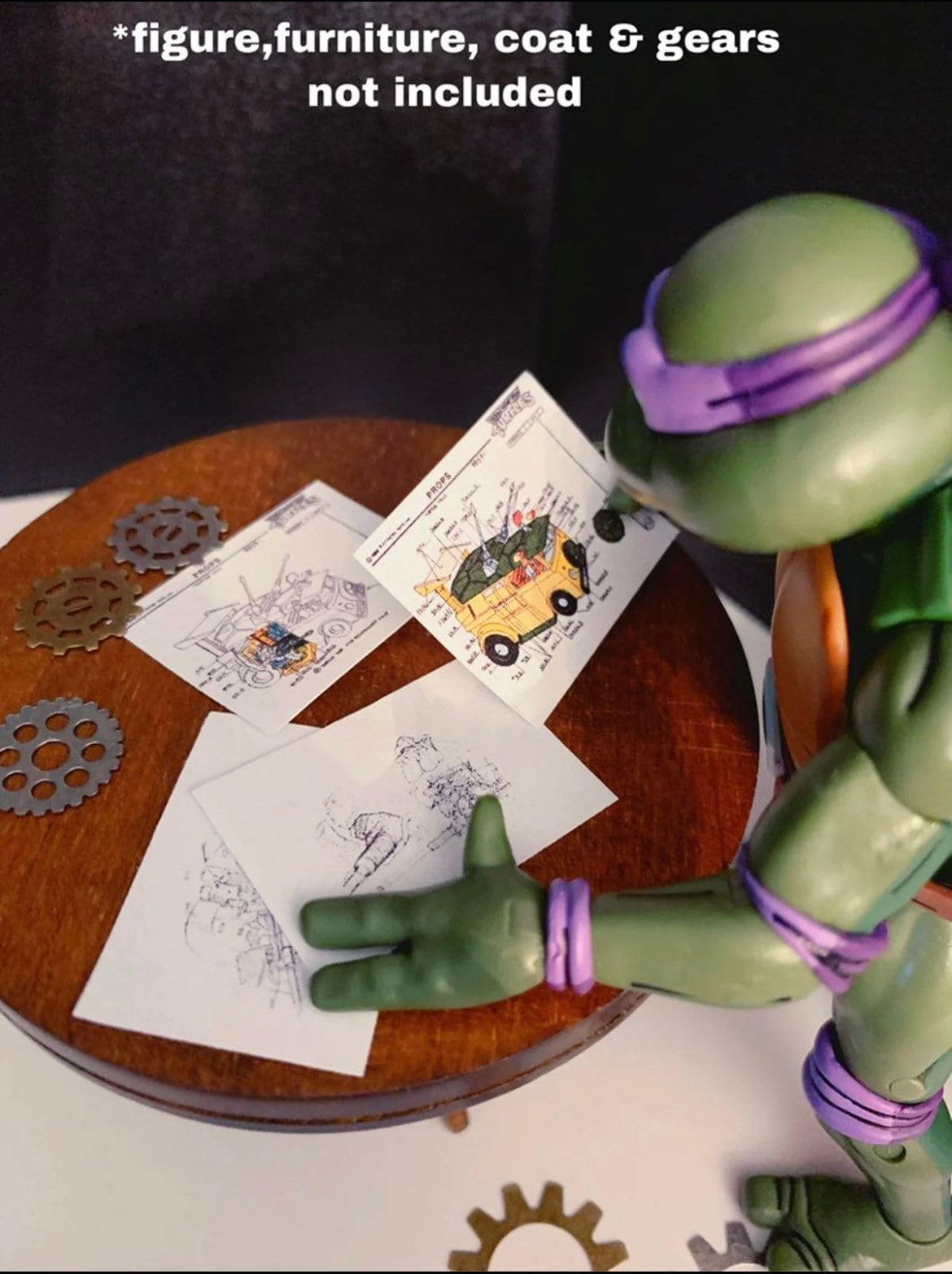 6 Paper Drawings Cartoon Turtle Sewer Lair Diorama Display Prop Channel ...