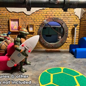 Sewer Lair Shell Rug Diorama Display Prop Felt 1/12 Scale - Etsy