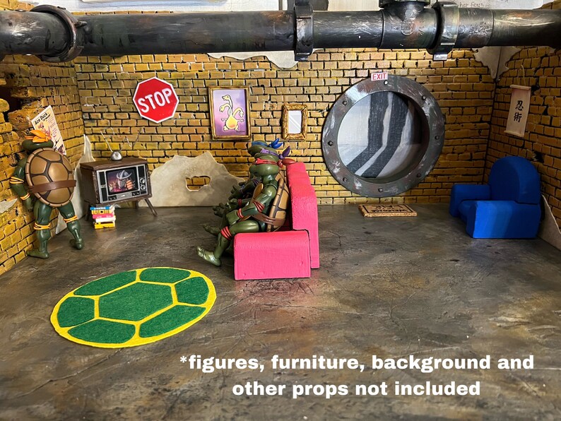 Sewer Lair Cartoon Deluxe Prop Set Dio Display Neca Mirage Super 7 - Etsy