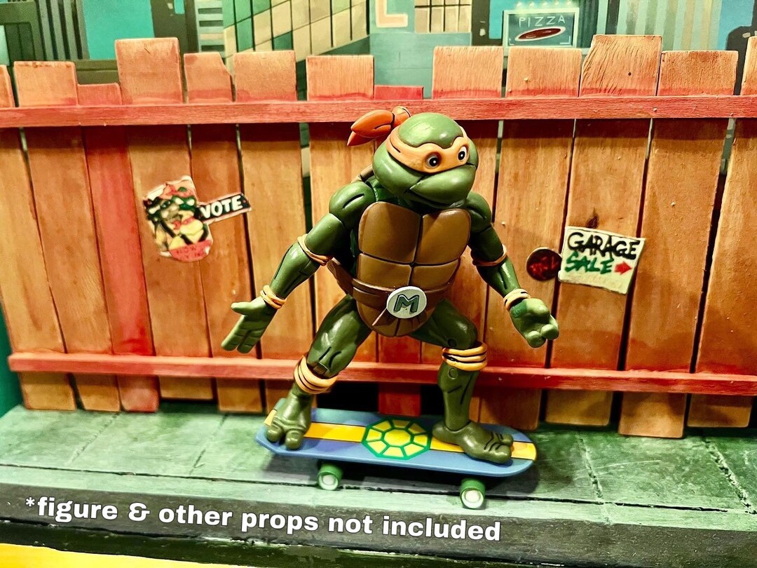 Cartoon Sewer Lair Custom Fence 7.5x 12 Inches Diorama Display Prop 1 ...