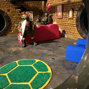 Sewer Lair Shell Rug Diorama Display Prop Felt 1/12 Scale - Etsy