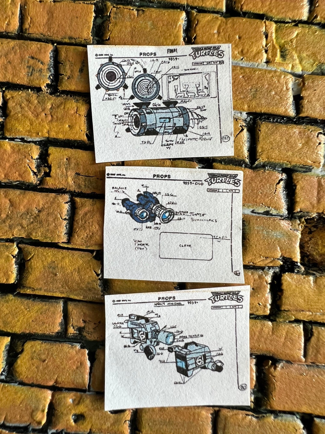 Cartoon Turtle Sewer Lair Prop Set of 3 Paper Drawings Dio - Etsy