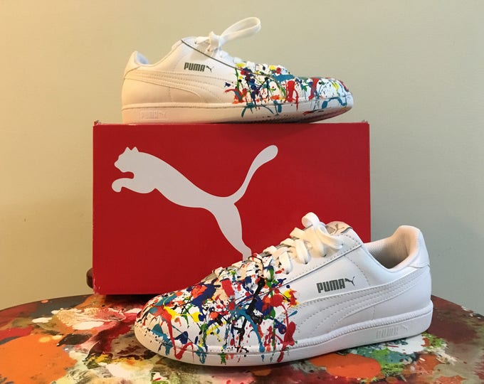 Paint Splatter Custom Puma Sneakers Shoes - Etsy