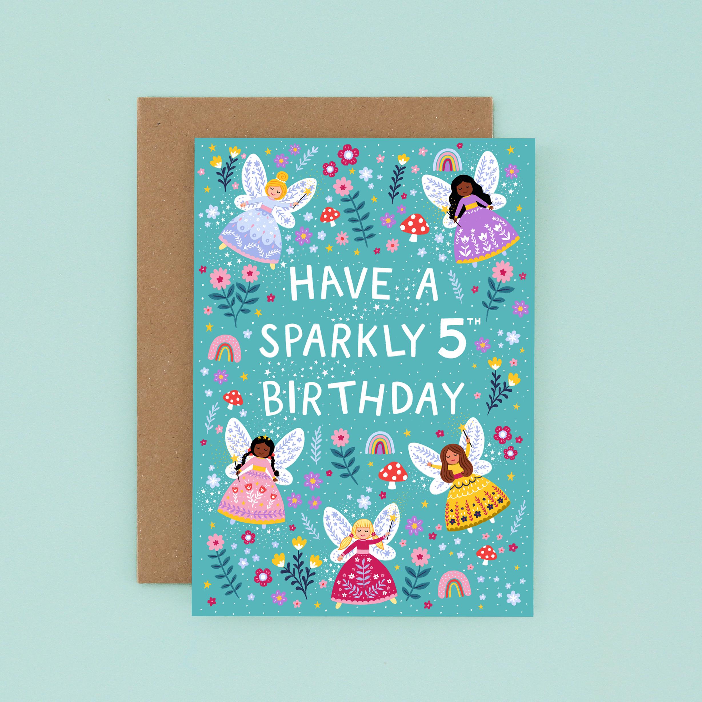 Any Age Fairy Birthday Card, for Girls, Fairy Birthday Card, Girls ...