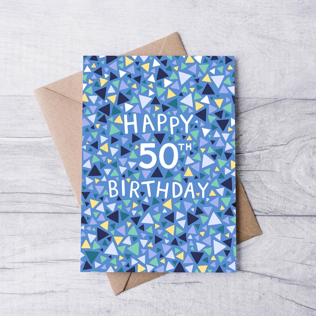 50th Birthday Card for Men, Happy 50th Birthday, Men's 50th Birthday ...