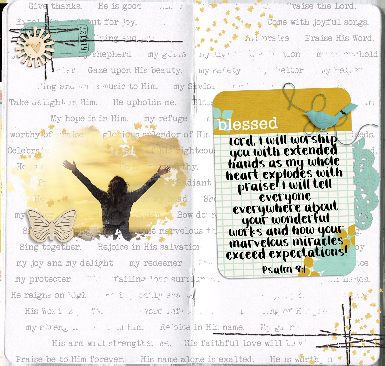 Praise Phrases Bible Journaling Wordfetti Printable Kit - Psalms ...
