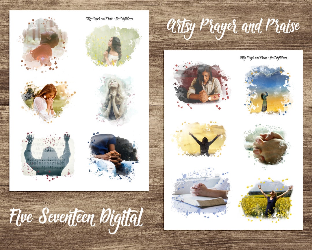 Artsy Prayer and Praise Printable for Mixed Media, Bible Journaling ...