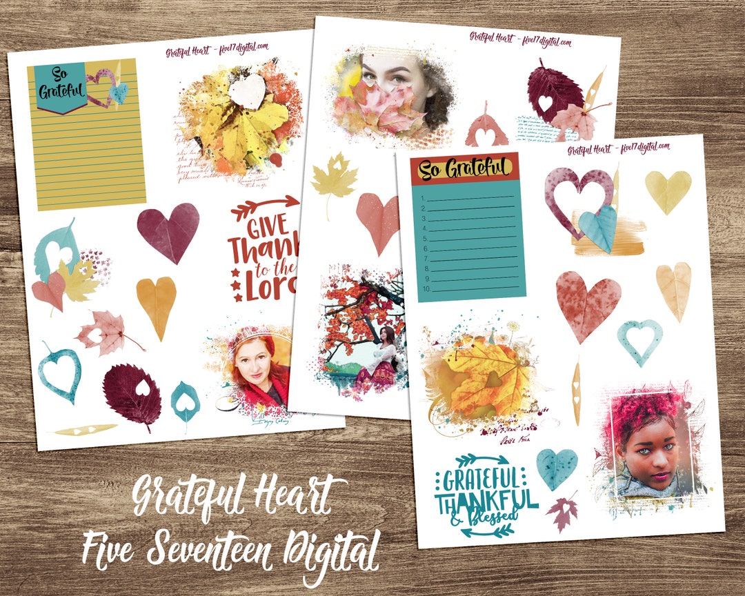 Thanksgiving Bible Journaling Printable Kit - Grateful Heart ...