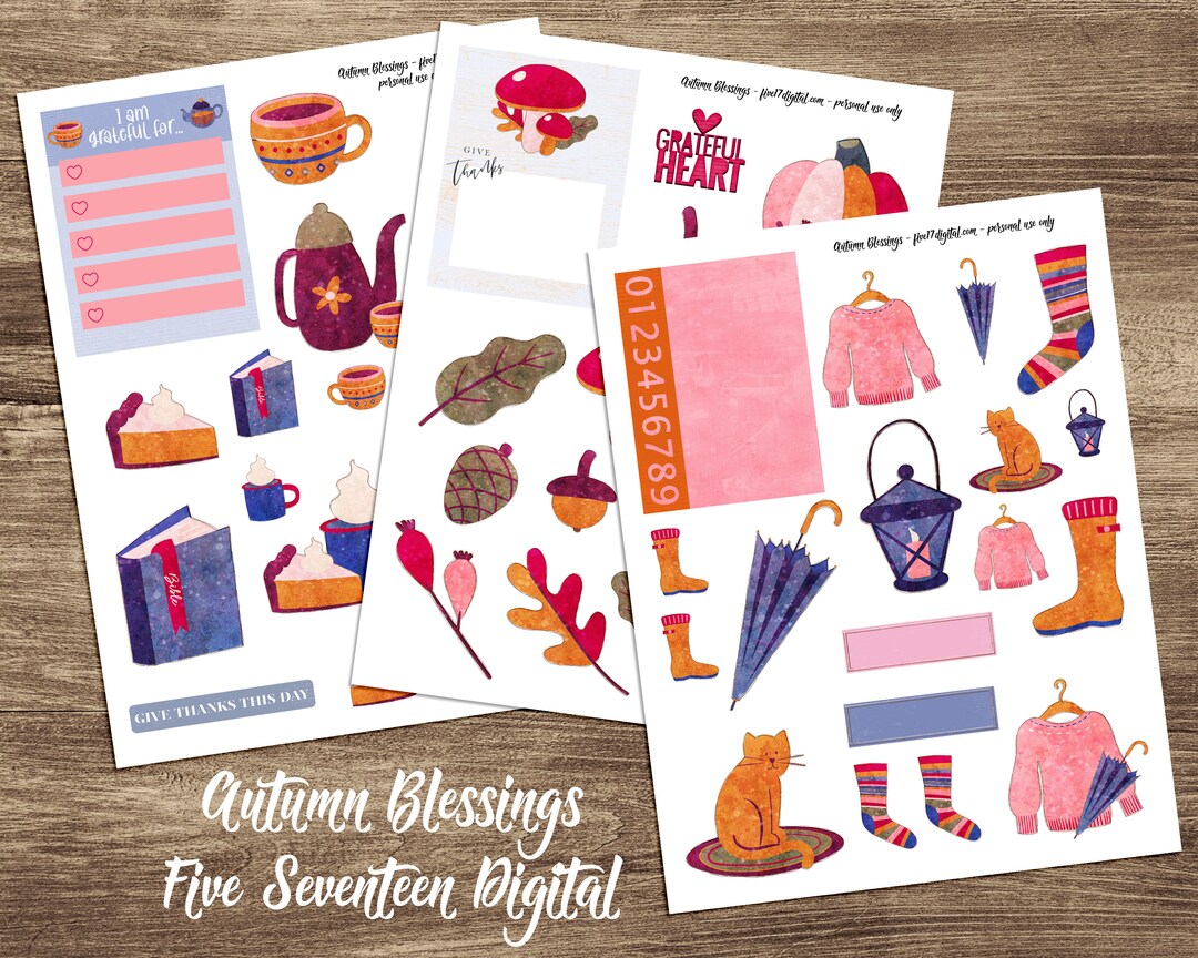 Autumn Blessings Bible Journaling Printable Kit - Autumn Junk Journal ...