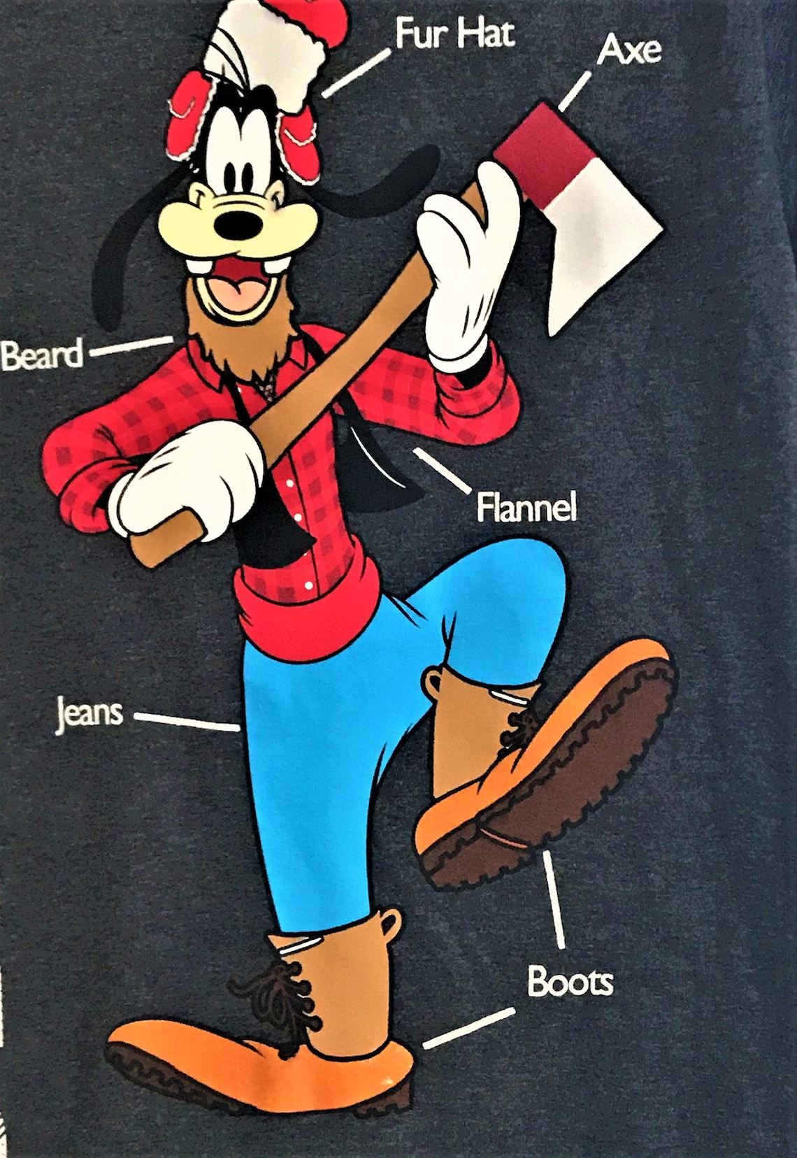 Rare Disney T-shirt, Goofy T-shirt, Lumberjack Goofy, Walt Disney T ...