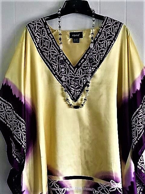 Yellow Robe, Beautiful Kaftan, Exotic Looking Robe, One Size Robe ...