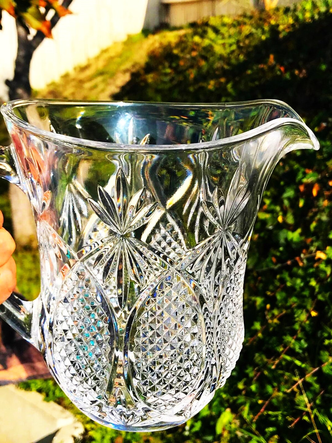 Antique Pitcher, Crystal Pitcher, Timeless Design, Heavy Cut Crystal ...