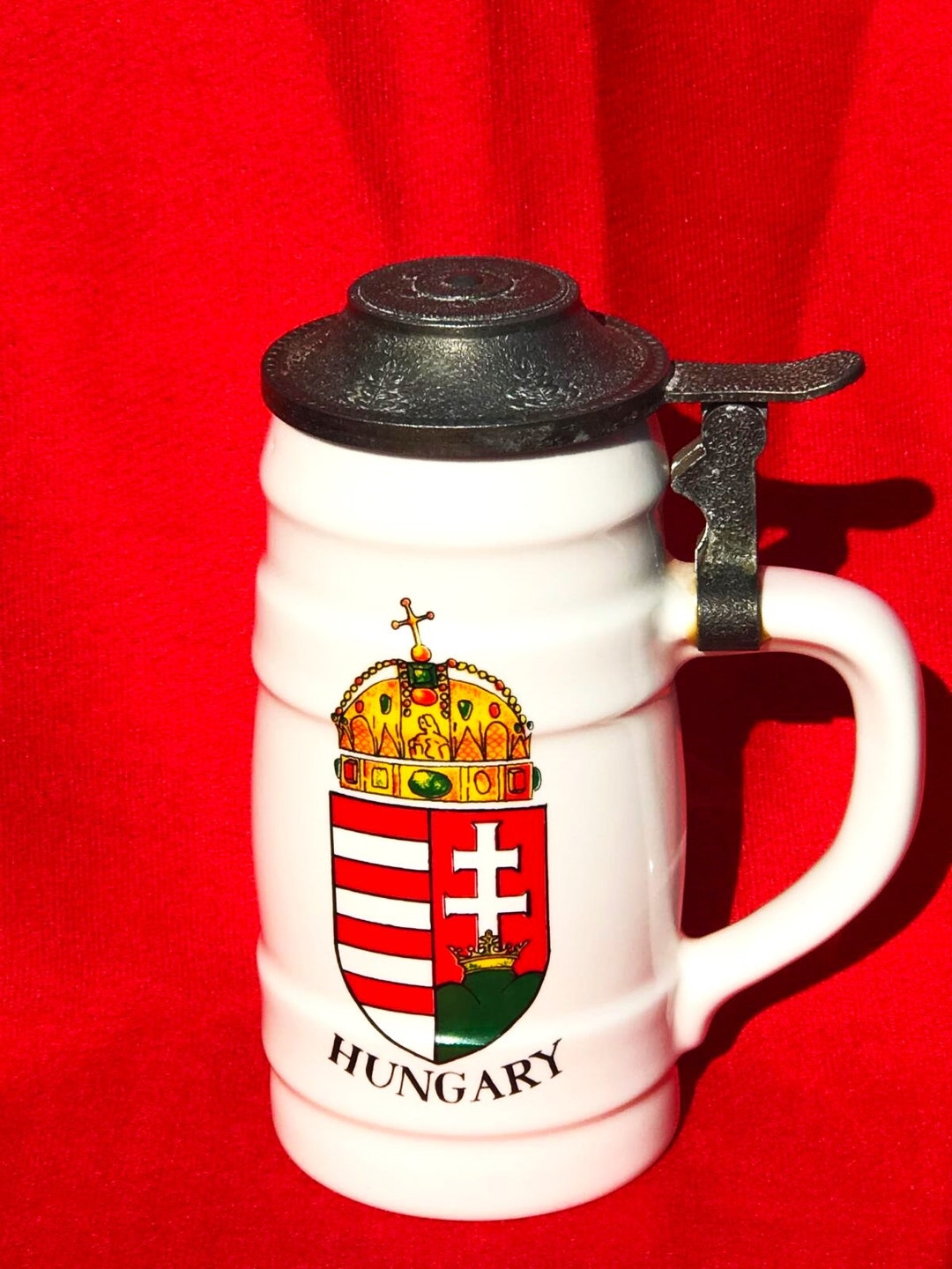 Hungarian Beer Mug, Beer Stein, Hungarian Cote of Arms, Made in Hungary ...