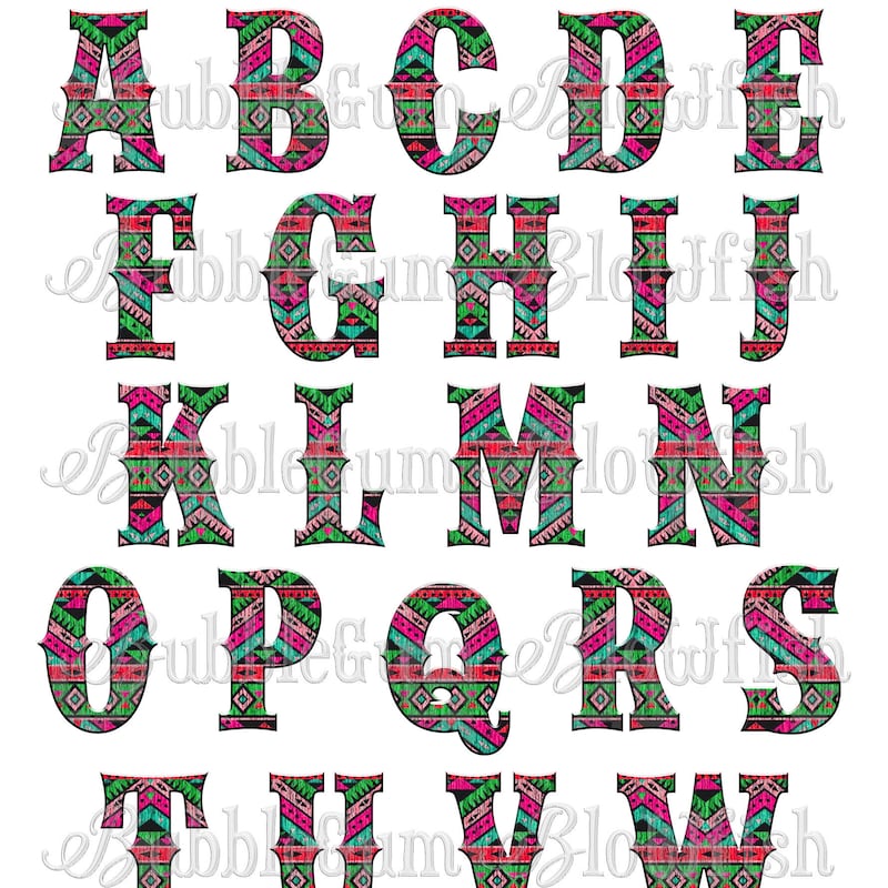 Aztec Letters Svg - Etsy