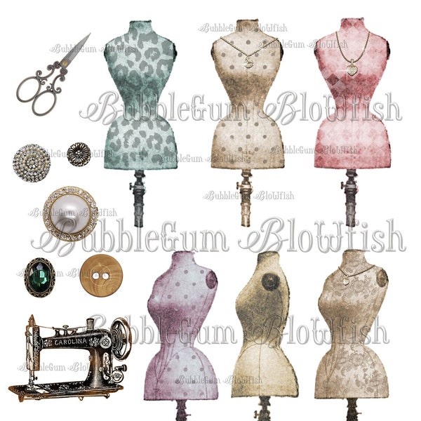 Dress Forms Clipart - Etsy